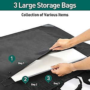 GFANSY Art Portfolio Tote Bag 24 x 36, Soft Portfolio Folder for Artwork, 600D Oxford Artist Portfolio Case with 3 Storage Bag & Detachable Shoulder Strap (24 x 36 inch)