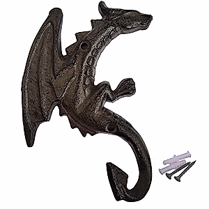WINTENT Solid Cast Iron Dragon Hook Hanger for Key Coat (Dragon-2)