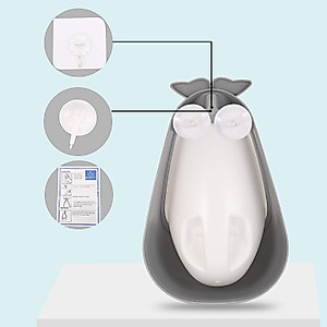Whale Potty Training Urinal for Boys Urinal Pee Trainer，Toddler Toilet with Aiming Target - Gray