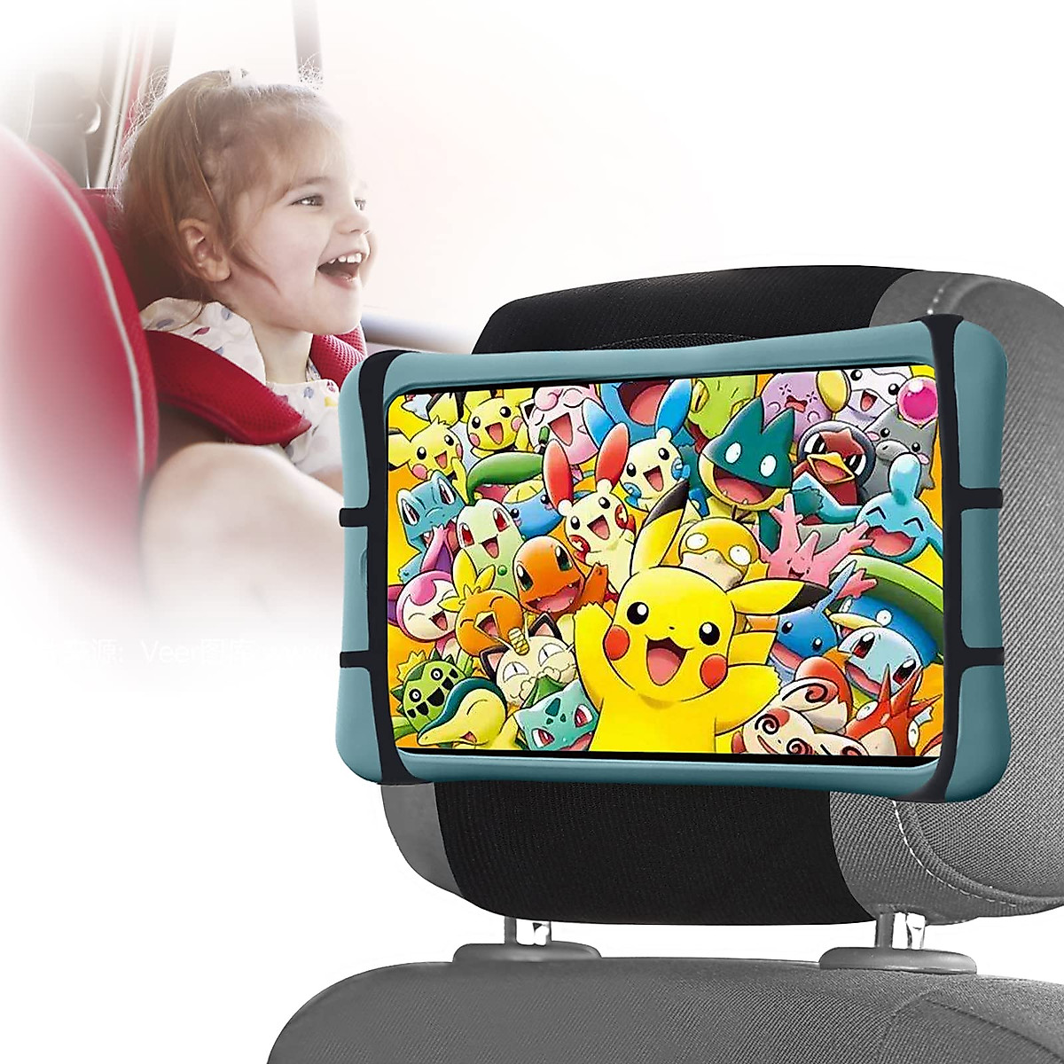 Yessotech Tablet Holder for Car,Ipad Holder for Car Back Seat,Adjustable Headrest Tablet Holder,Ipad Car Mount Compatible with 7-12.9" Tablets ipad for Kids Women Man