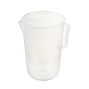 Othmro Measuring Cup 2000ml PP Plastic Graduated Beaker Transparent for Lab Kitchen Liquids 1pcs