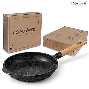 COOKLOVER Nonstick Frying Pan 100% PFOA Free Cookware Induction Skillet Fry Pan Set Pack -3-7.9 Inch & 9.5 Inch &11 Inch Black