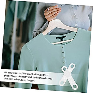 Cabilock 50 Pcs Nonslip Hangers Shirt Hanger Metal Clothing Rack Antiskid Clear Hangers 100 Pack Clear Plastic Hangers for Clothes Silicone Hanger Strips Hanger Grip Strips Strap Hangers