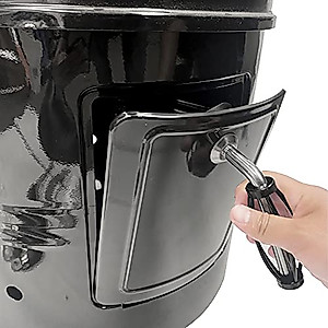 Big Bad Barrel Pit Drum Smoker Charcoal Barbeque Grill - 5 in 1 - Smoker, Grill, Pizza Oven, Table and Fire Pit