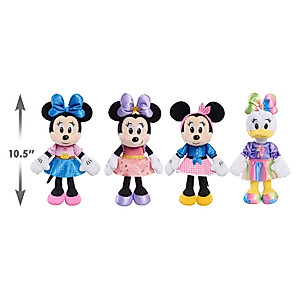 Disney Junior 9.5-inch Minnie Mouse Small Plush Stuffed Animal, Super-Soft Huggable Plush, Kids Toys for Ages 2 Up by Just Play