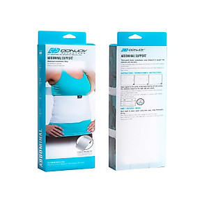 DonJoy DA161SR01-WHT-S/M Abdominal Support Three Panel Elastic Wrap for Strain, Weakness, Small, Medium fits 29", 37", White, Small/Medium