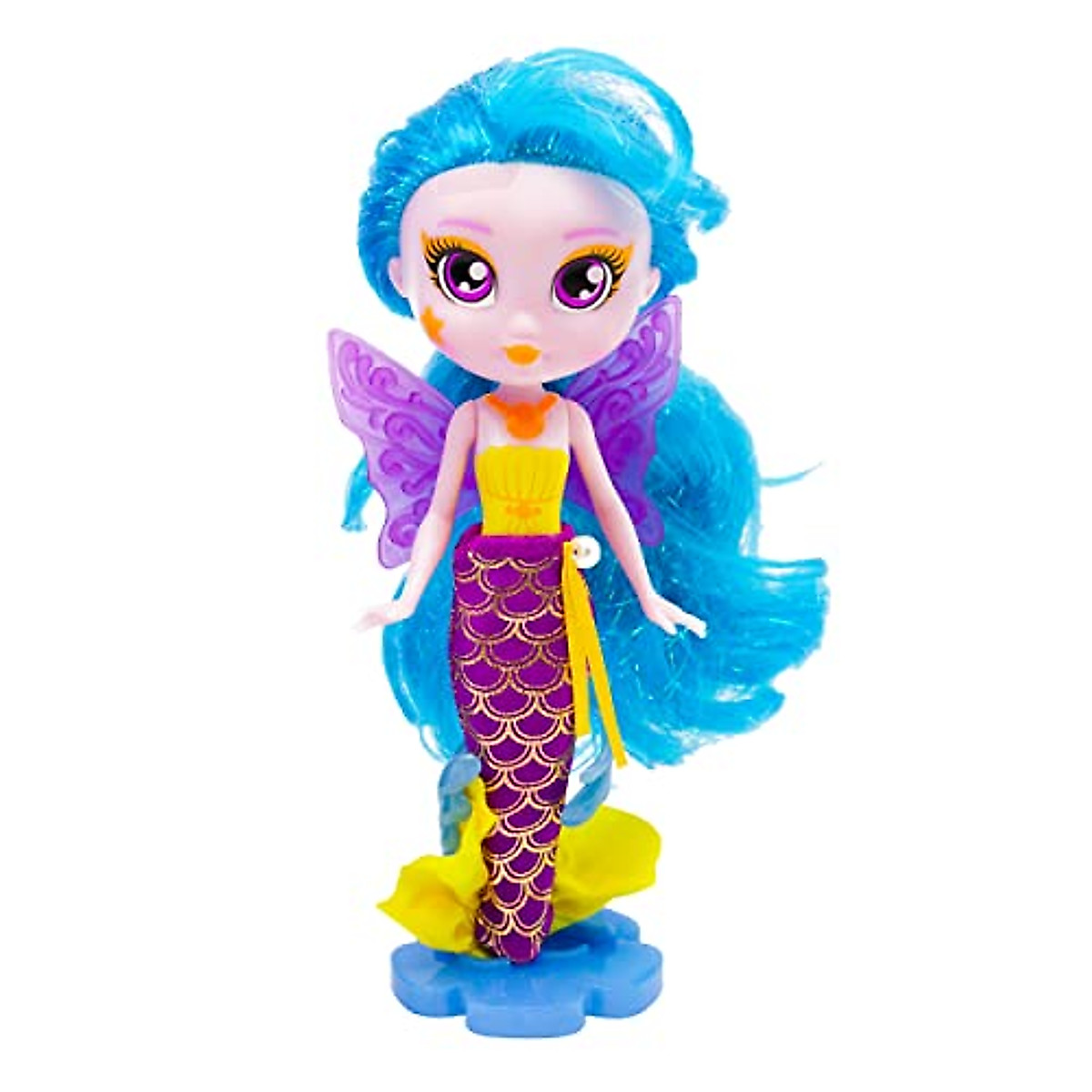 Bright Fairy Friends BFF Mermaid Doll with Color Change Wings, 4 Surprise Mermaid Accessories, Motion Activated Light up Jar, Ideal Nightlight for Kids, Gifts for Kids 3 Years and Older