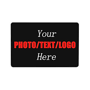 Custom Personalized Rug with Your Own Logo Image Text Photo,Custom Area Carpet Anti Slip Washable Decorative Door Mat for Office Home Bedroom Living Room,36 x 24 in