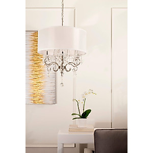 OK-5109h 21-Inch Crystal Silver Chandelier