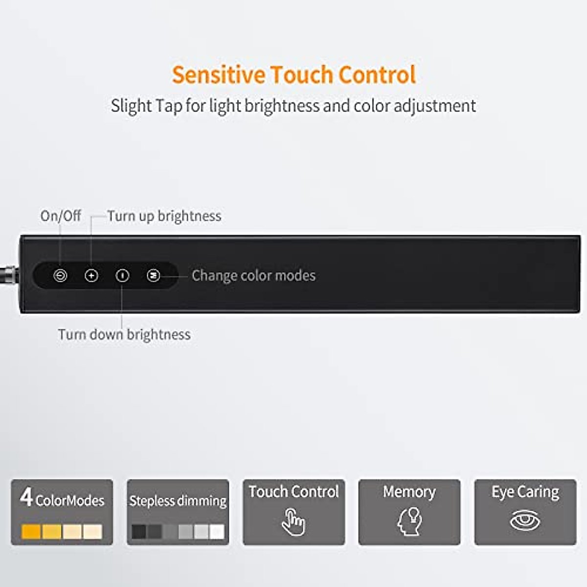 PHIVE LED Desk Lamp, Architect Clamp on Desk Light, Eye-Caring Metal Swing Arm Drafting Table Lamp, Dimmable, 4 Color Modes - Great for Workbench, Office, Task, Reading, Drawing (Upgraded Version)