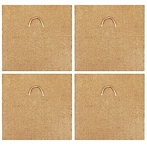 Worm Blanket Worm Bedding Worm Composting Bin 4Pcs 24x24in Jute Fiber Easy Cutting Worm Bin Blanket for Composting with Pull Ring Foldable Worm Blankets for Worm Farm Worm Composting Bin