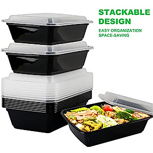 WGCC Meal Prep Containers, 10 Pack 32OZ Food Storage Containers with Lids, Extra-thick To Go Containers, Reusable Bento Lunch Box, BPA-Free, Microwave/Dishwasher/Freezer Safe