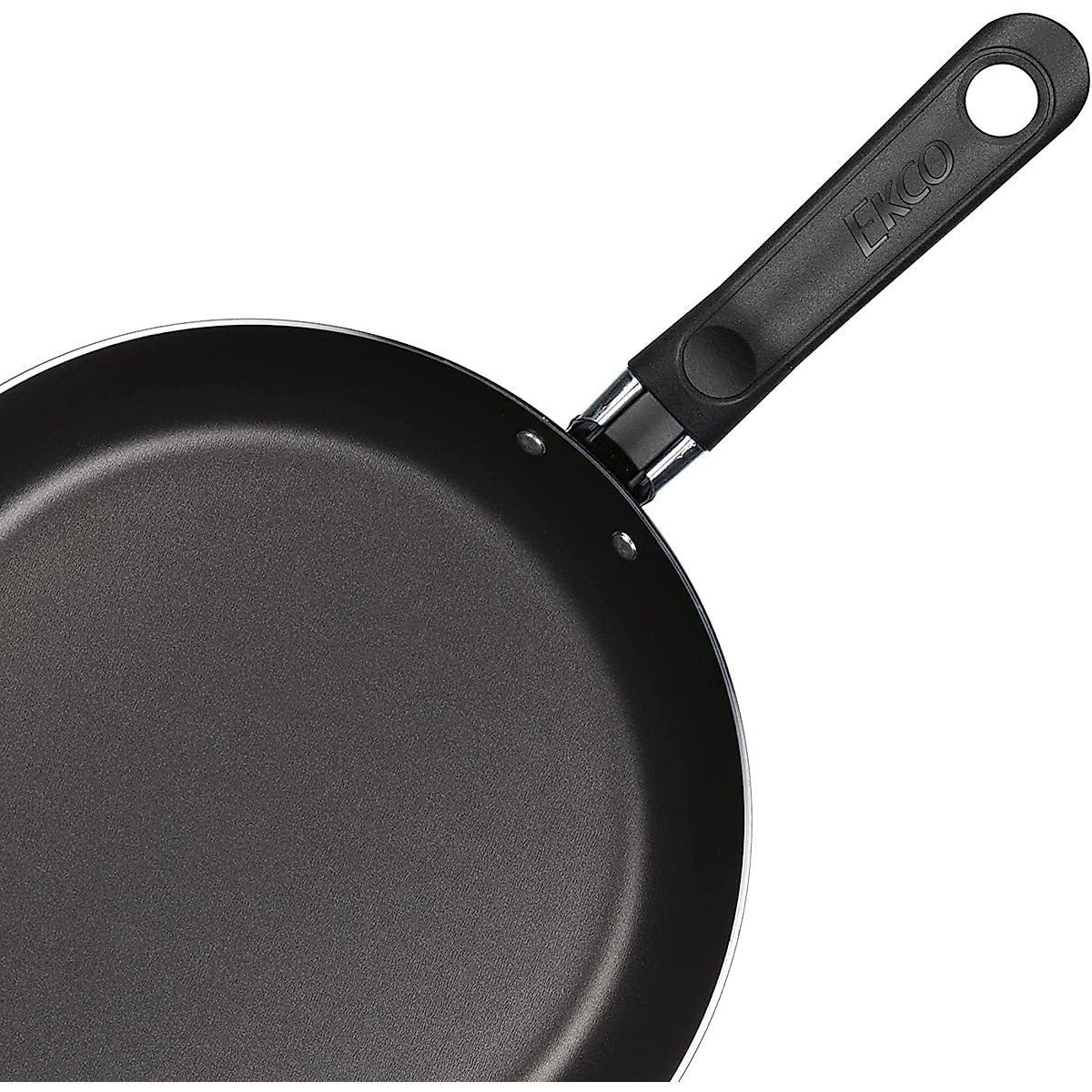 Ekco 3-Piece Frying Pan Set (7.1, 7.9 & 9.4 IN) For all Stovetops, Dishwasher Safe - Lightweight Aluminum Skillets, Non-Stick & Riveted Bakelite Handle (Photopaint Blue & Green) PFOA & PTFE Free