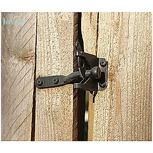 National Hardware N101-121 Automatic Gate Latch, Includes 4-Inch Bar, Coated with WeatherGuard Protection, Black