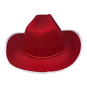 Western Red Cowboy Hat with Red Bandana