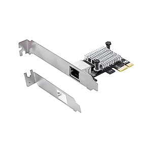OKN 2.5GBase-T PCIe Network Adapter RJ45 LAN Controller up to 2500 Mbps PCI Express Gigabit Ethernet Card with Standard and Low-Profile Brackets Support Windows and Windows Server
