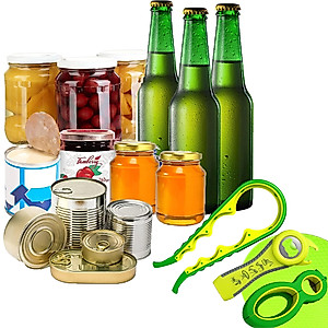 Draduo Jar Opener|Bottle Gripper Opener | Multi Bottle Opener | with Silicone Handle Easy to Use for Weak, Senior, Arthritis Hands.(green and yellow)