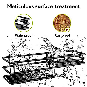 Orimade Over the Door Shower Caddy Adjustable Hanging Organizer Shelf Rack Rustproof with Hook,Shampoo Holder Bathroom Shelf with Soap Holder Basket with Suction Cup Extra Large, 5 Tier (US Patent)