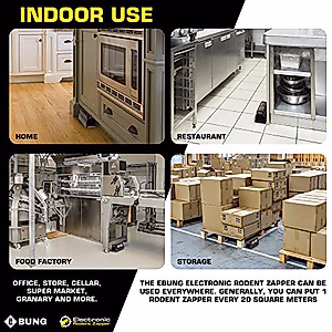 Ebung Electric Mouse Trap and Rat, Rodent, Chipmunk Zapper That Work— Instant and Humane Rodent Mice Killer – Powerful 7000 V Electrical Beam – Mess-Free Operation – Works Safe and Durable