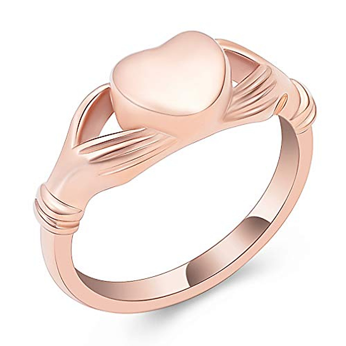Minicremation Cremation Urn Ring for Ashes for Women Stainless Steel Heart Finger Ring Waterproof Memorial Keepsake Cremation Ring Holds Loved Ones Ashes