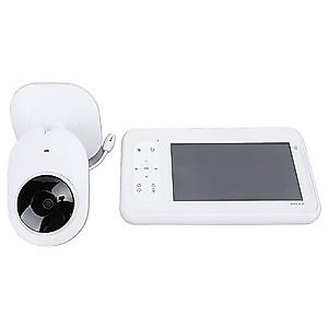 Video Baby Monitor, AC 100V-240V 4.3 Inch IPS Screen Professional Noise Reduction Wireless Baby Monitor ABS for Home (US Plug)