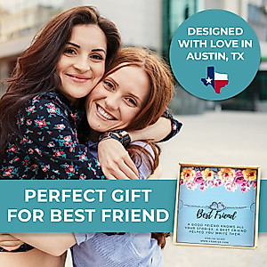 KEDRIAN Best Friend Bracelet, 925 Sterling Silver, Friendship Bracelet, Best Friends Bracelets, Friend Gifts For Adult Women, Friendship Gifts For Women, To My Best Friend Bracelet, Birthday, Christmas