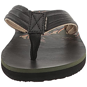 Quiksilver Men's Carver Print Sandal Flip-Flop, Green 1, 13