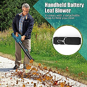 5.0Ah Battery Leaf Blower - BHY 320 CFM & 180MPH Cordless Electric Leaf Blower with Fast Charger, 6 Variable Speeds, Battery Operated Leaf Blower for Blowing Leaves, Snow Debris and Dust