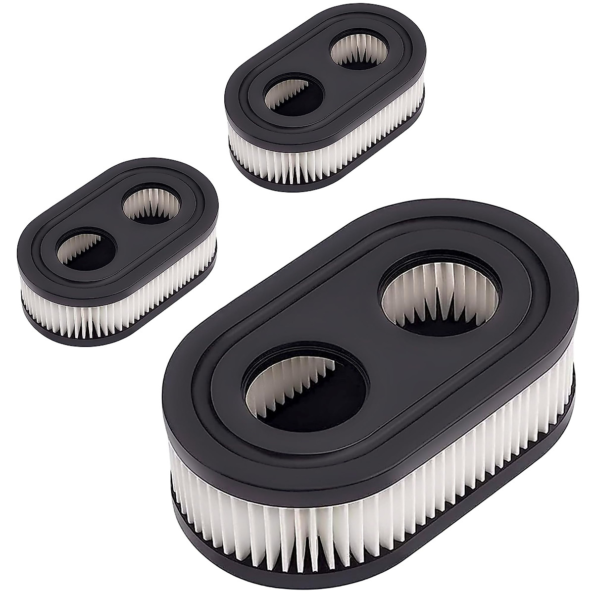 New 593260 Air Filter Fits 798452 798339 5432 5432k 550ex 675exi 725exi Series Engines Model, Lawn Mower Air Filter Parts Fits Troy Bilt TB110 TB200 TB230 Lawnmower (3-Pack)