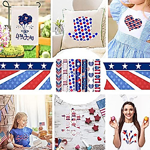 Independence Day Heat Transfer Vinyl Rainbow Stripe Pattern Vinyl Vinyl Bundling Roll Soft Metal HTV Vinyl for Ironing Clothes and Other Fabrics 30x25cm Vinyl Stickers for Kids