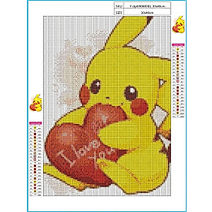 5D Diy Diamond Painting Cartoon 12x16 inch Round Drill Rhinestone Embroidery for Wall Decoration