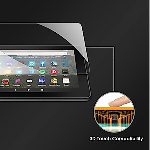 【2 PACK】Screen Protector for All New Fire 7/ Fire 7 Kids Pro Tablet 7 inch (9th/ 7th Generation, 2019/2017), DETUOSI Ultra Clear/Case Friendly/Touch Sensitive/Bubble Free/Anti-Scratch Tempered Glass