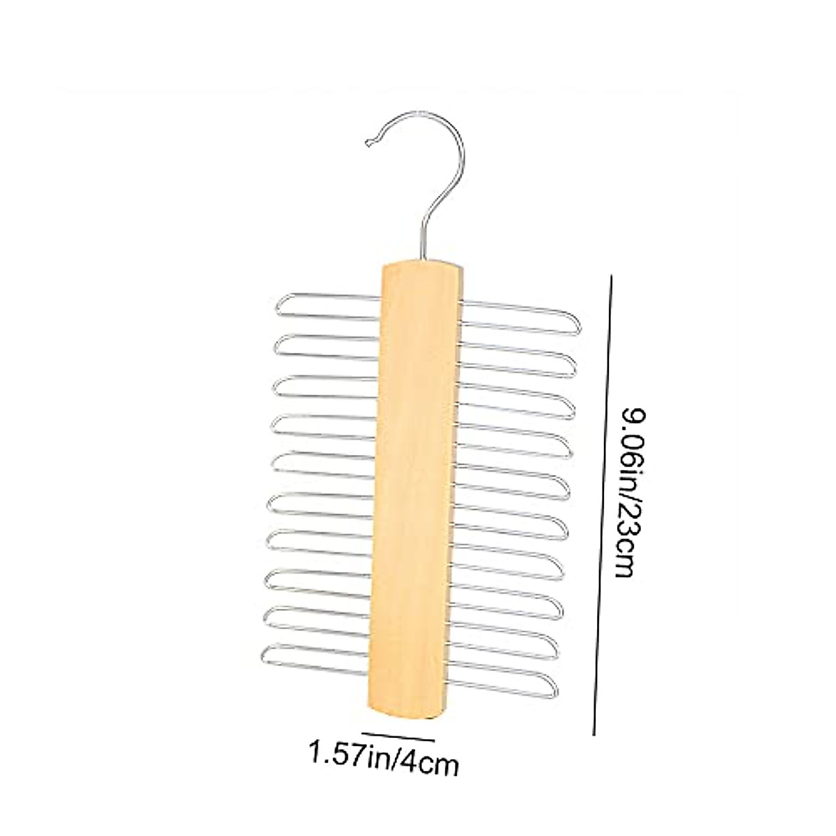 Tie Hanger Wooden Tie Rack Rotable Tie Holder for Home Office Dormitory Hotel Clothing Store