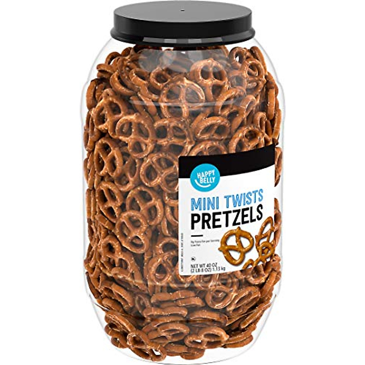 Amazon Brand - Happy Belly Mini Twist Pretzels, 2.5 Pound (Pack of 1)