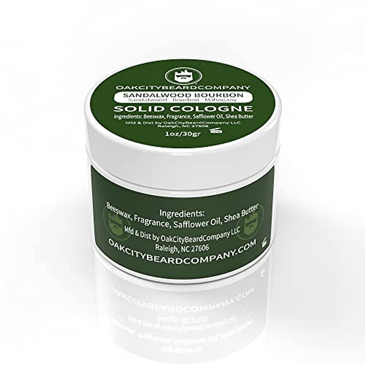 Oak City Beard Company - Sandalwood Bourbon - Solid Cologne - 1 Ounce - Sandalwood - Bourbon - Mahogany - Our Most Popular Scent!