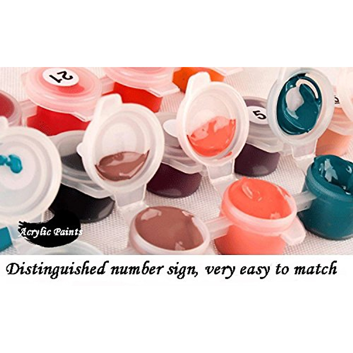 Wowdecor Paint by Numbers Kits for Adults Kids, DIY Number Painting - Starry Night by Van Gogh Beautiful Sky 40 x 50 cm Stamped Canvas (No Frame)