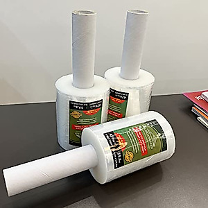 4-Pack Industrial Mini Clear Stretch Wrap Film 80 Gauge 5.1" 1000ft for Pallet Wrap, Durable Self-Adhering Packing, Moving, Packaging, Heavy Duty Shrink Film Chuangseed