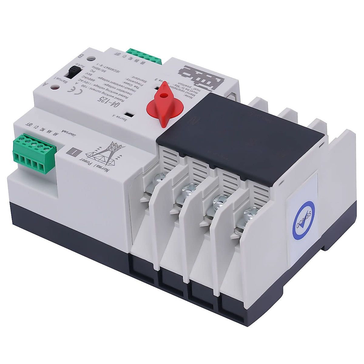 100A 4P Dual Power Automatic Transfer Switch 110V Dual Power Generator Changeover Switch 50HZ/60HZ Transfer Switch