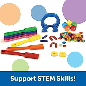 Learning Resources Super Magnet Lab Kit - 119 Pieces, Ages 5+, STEM ,Toys for Kindergartner, Science Learning Activities for Kids,Back to School Supplies,Teacher Supplies
