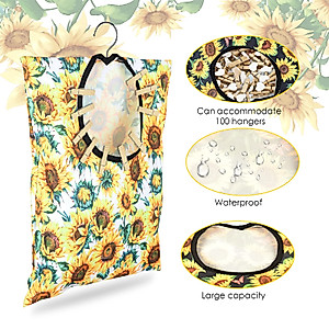 YLOLUL 2 Pcs Sunflower Clothes Pin Bag Clothespin Bag Holder Clothespin Holder 15 X 11 Inch Clothes Pin Hanging Bag Clothespin Bag for Clothesline Outdoor Outside Wardrobe and Laundry Room