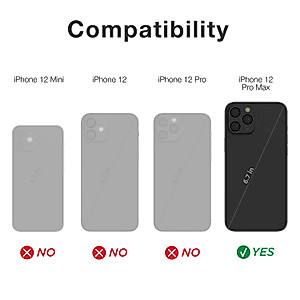 RAPTIC Clear Case Compatible with iPhone 12 Pro Max Case, Anti-Yellow Slim Cover, Shock Absorbing Rubber, Scratch Resistant Protective Case, Fits iPhone 12 Pro Max, Smoke