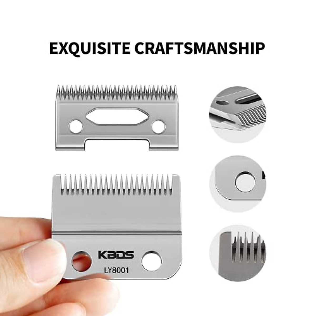 KBDS Professional Replacement Clipper Blades,Precision 2 Holes Adjustable Hair Clipper Parts Blade for Wahl Clippers,Wahl 5-Star Senior, Magic Clip, Reflections Senior