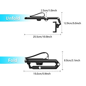 Multifunctional Rotating and Telescopic Phone Mount for Car, Can Use Sun Visor, Rearview Mirror, Seat, Steering Wheel, etc. Universal Cell Phone Clip Holder is Compatible with 4-7 inch Smartphones.