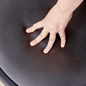 CIATRE Black Modern Home Office Desk Chairs, Adjustable 360 °Swivel Chair Engineering Plastic Armless Swivel Computer Chair with Wheels for Living Room, Bed Room Office Hotel Dining Room