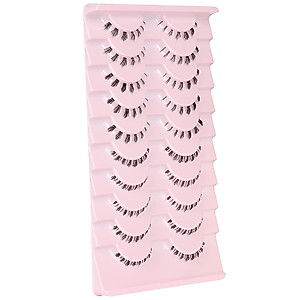 Natural Bottom Lashes Strip Eyelashes 2 Styles Lower Fake Eyelashes 10 Pairs by Yawamica