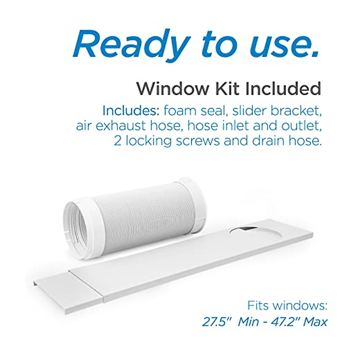 Commercial Cool CPT08HWB Air Conditioner with Remote Control Portable AC, 12000 BTU+HEAT, White