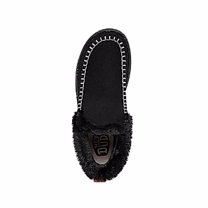 Hey Dude Denny Wool Faux Shearling Black Size 10 | Women's Boots | Women's Pull on Boots | Comfortable & Light-Weight