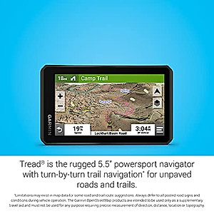 Garmin Tread Powersport Off-Road Navigator, Includes Topographic Mapping, Private and Public Land Info and More, 5.5" Display