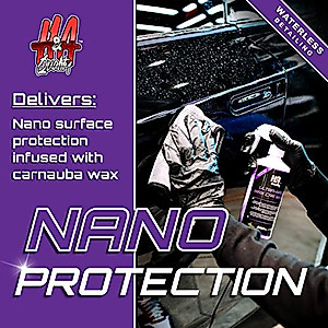 H&A QUALITY Ultra-Nano Wax Car Wash - Waterless Cleaning, Premium Exterior Detailing Spray with Carnauba - Clean, Shine, Protect Your Automobile - Restores Glossy Showroom Finish, Removes Dirt - 500ml