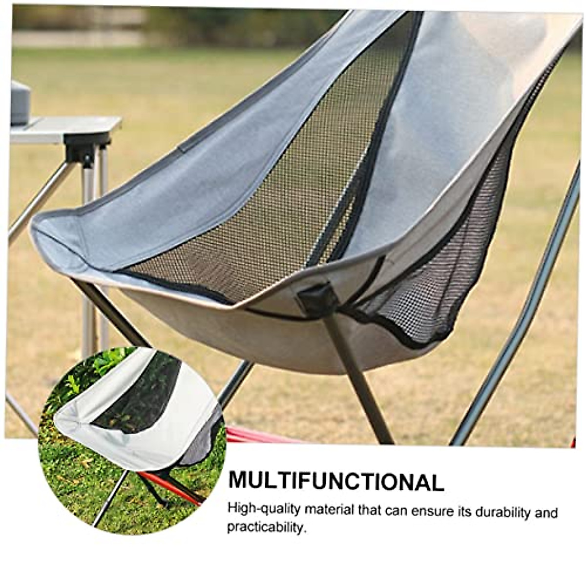 BESPORTBLE 1pc Aluminum Alloy Moon Chair Barstool Chairs Portable Folding Chairs Foldable Chairs Outdoor Camping Chair Foldable Portable Beach Chair Back Support Camping Chair Beach Stool